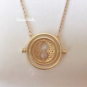 Jewelry | New Gold Hermione Time Travel Hourglass Rotating Time Turner ...